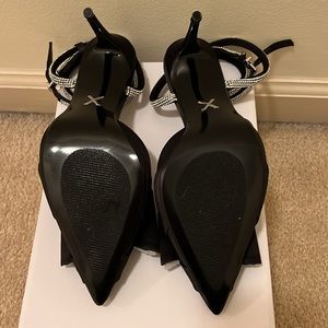 Express | Shoes | New Express Rhinestone Bow Embellished Strap Pumps ...